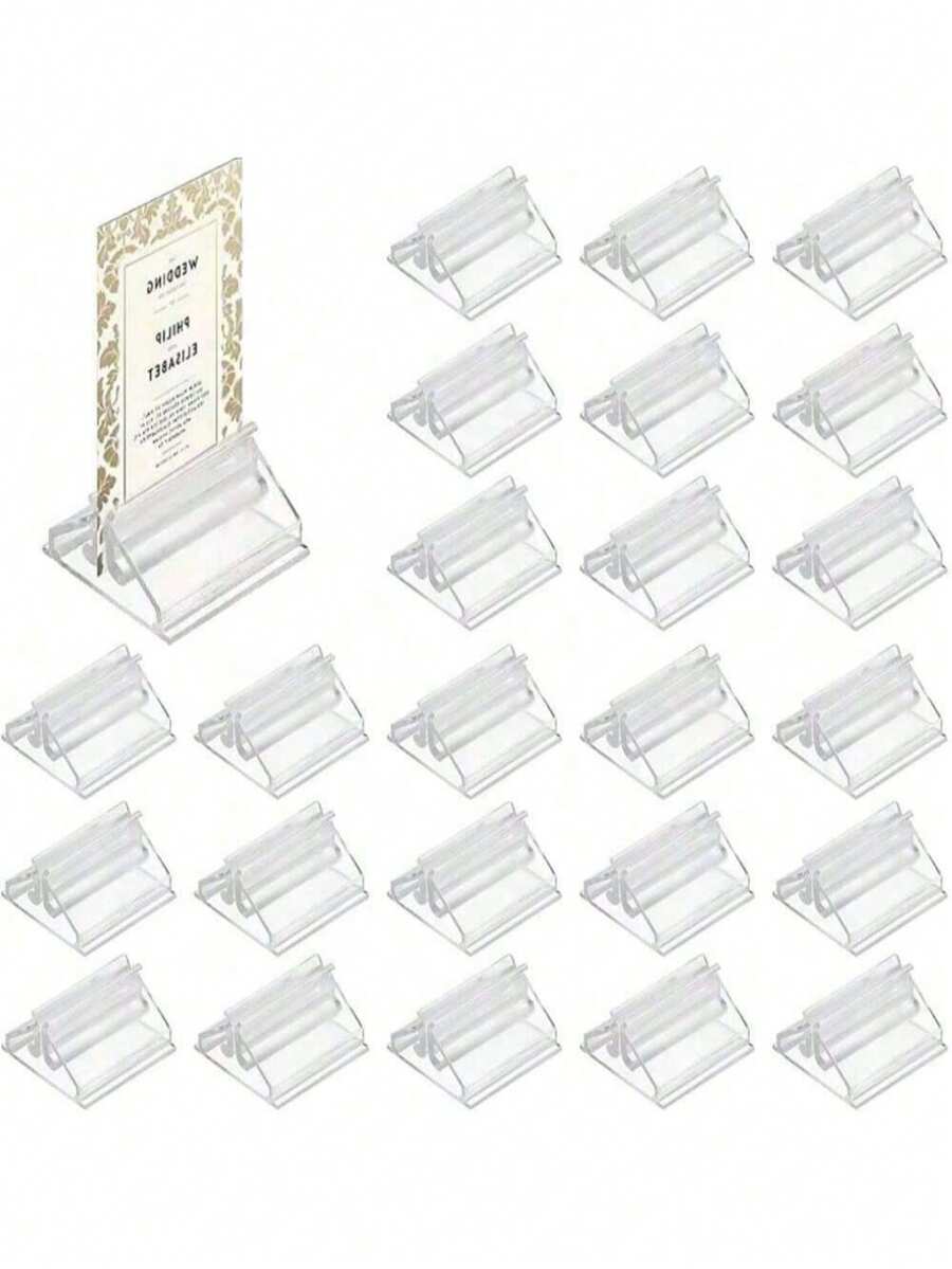 30/24/20/10pcs Clear Acrylic Table Place Card Holders,Small Wedding ...