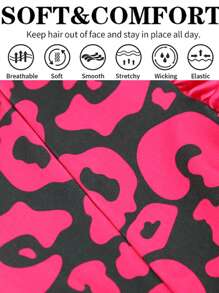 1pc Leopard Print Design,Satin Bonnet Hair Bonnet For Sleeping,Large ...