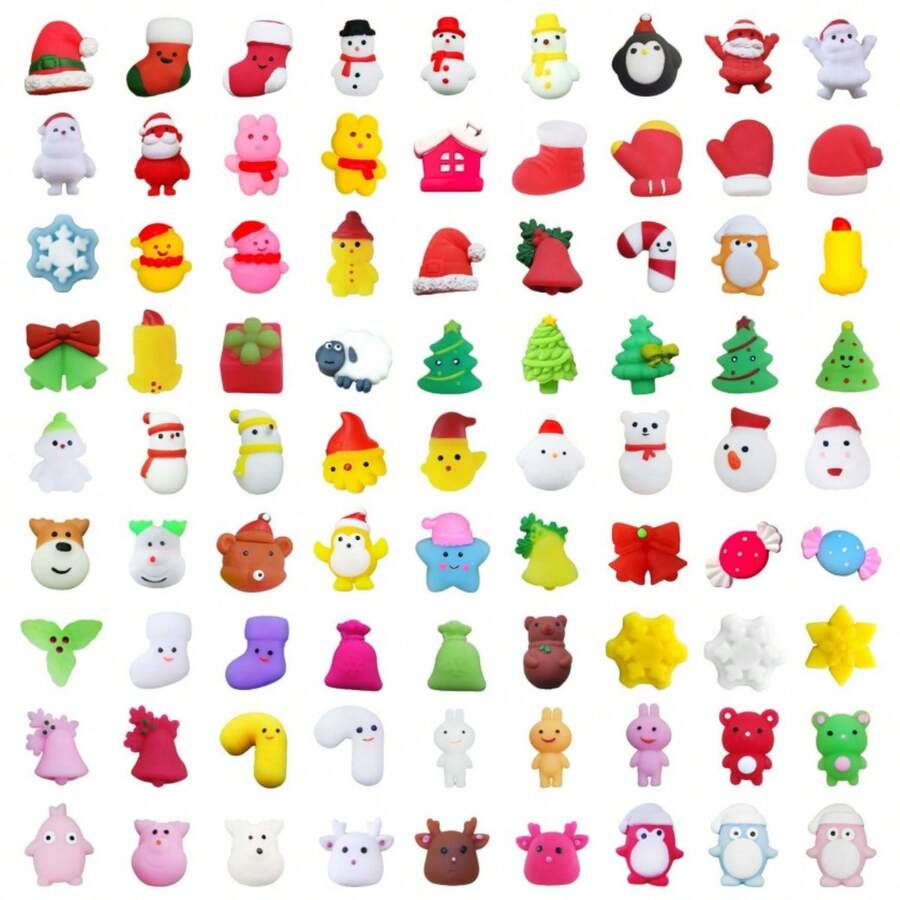 1/3/5/10/15/20/25Pcs Random Style Christmas Kawaii Squishies, Mini ...