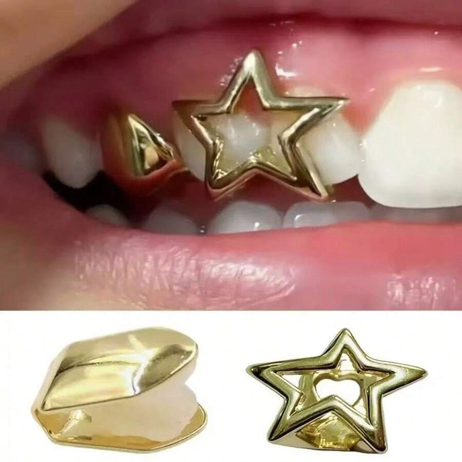 Hollow Five-Pointed Star Tooth Grill, Minimalist Star Tooth Jewelry ...