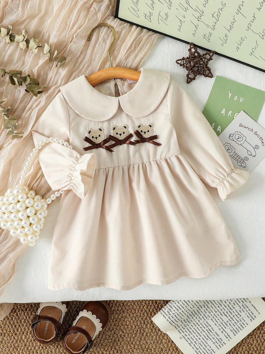 Neues elegantes besticktes Kleid für Baby Mädchen im Frühling/Herbst ...