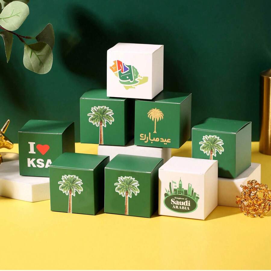 10pcs/Pack Saudi National Day Gift Boxes, Middle Eastern Saudi Festival ...