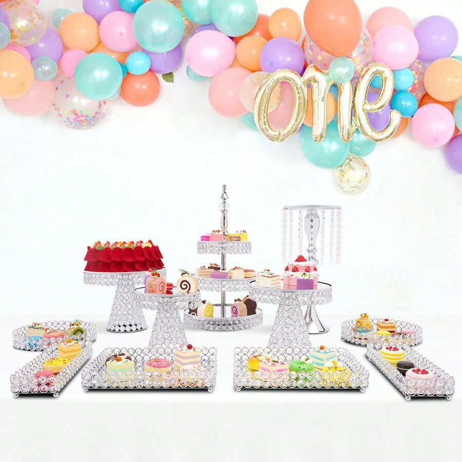 Cake Stands, 11 Pieces Cake Stand Sets, Cake Stand For Celebrations And ...