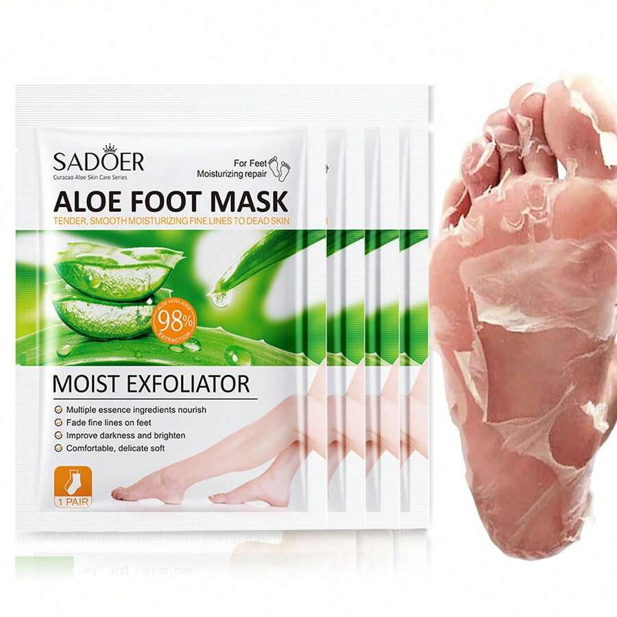 5/10 Pairs Aloe Vera Moisturizing Foot Masks - Deep Cleansing Foot Mask ...