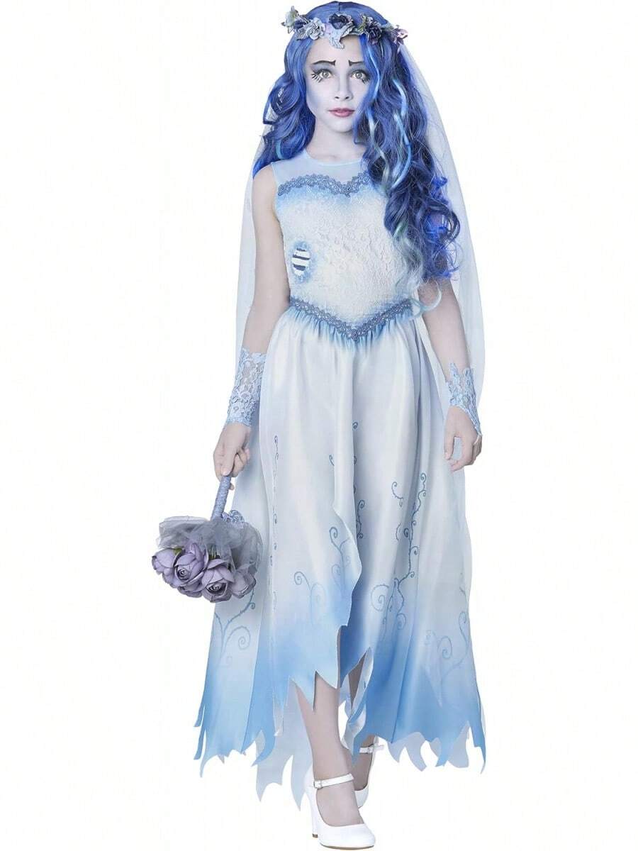 Spirit Halloween Corpse Bride Kids Emily Costume | Officially Licensed ...