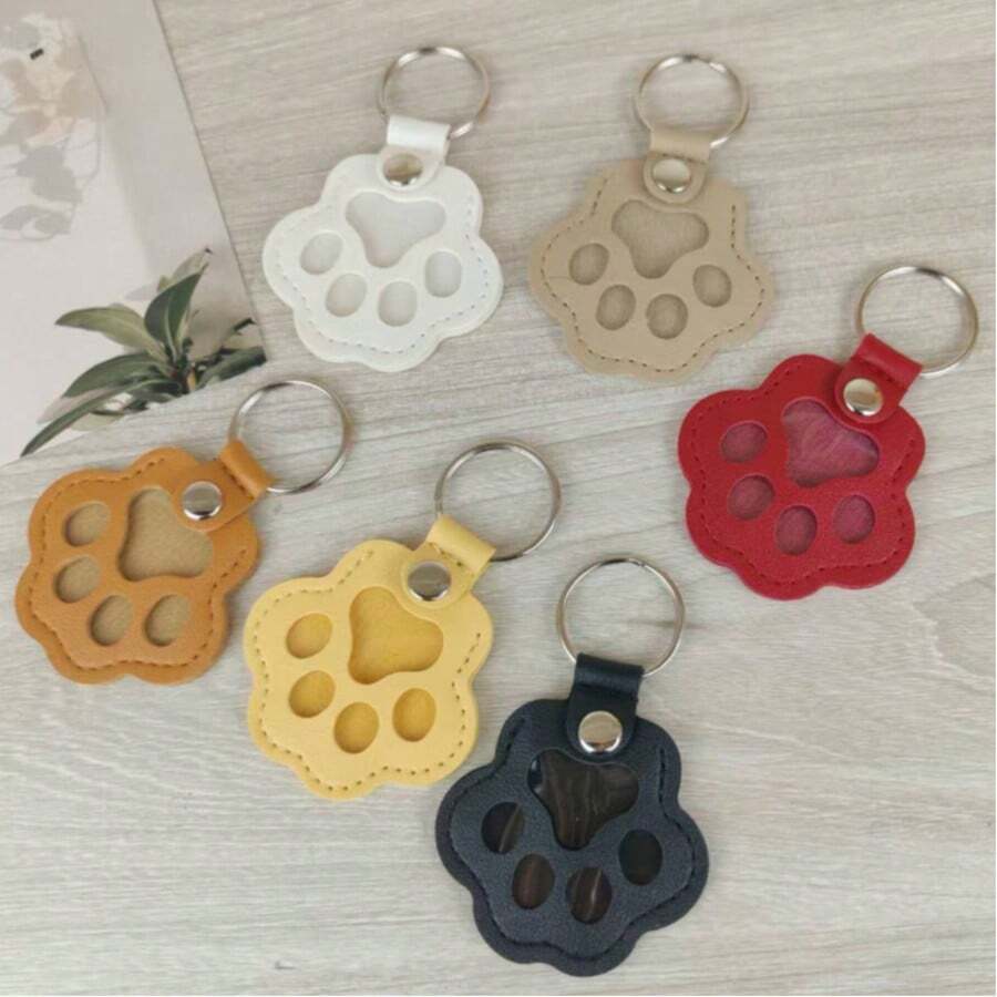 1pc Pet Hair Collection Keychain, Cat And Dog Hair Storage Bag, Leather ...