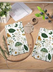 1/2pcs Mushroom Themed Microfiber Kitchen Towels - Ultra Absorbent ...