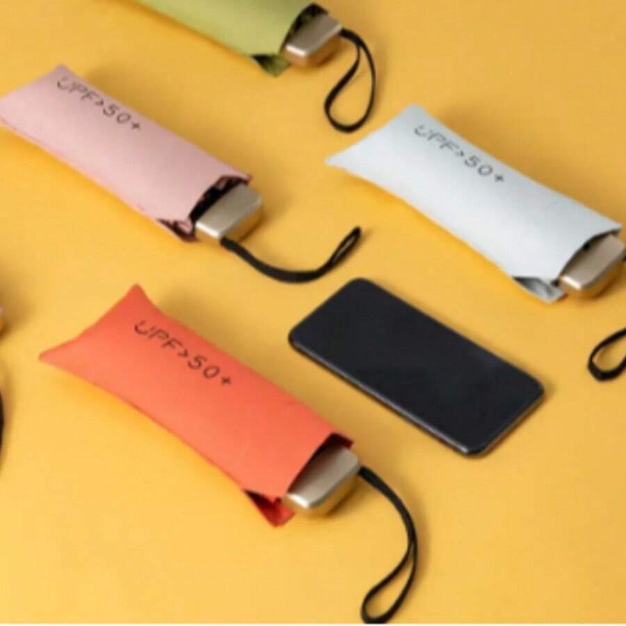 Mini Sun Umbrella Vinyl Folding Umbrella UV Ultraviolet Protection ...