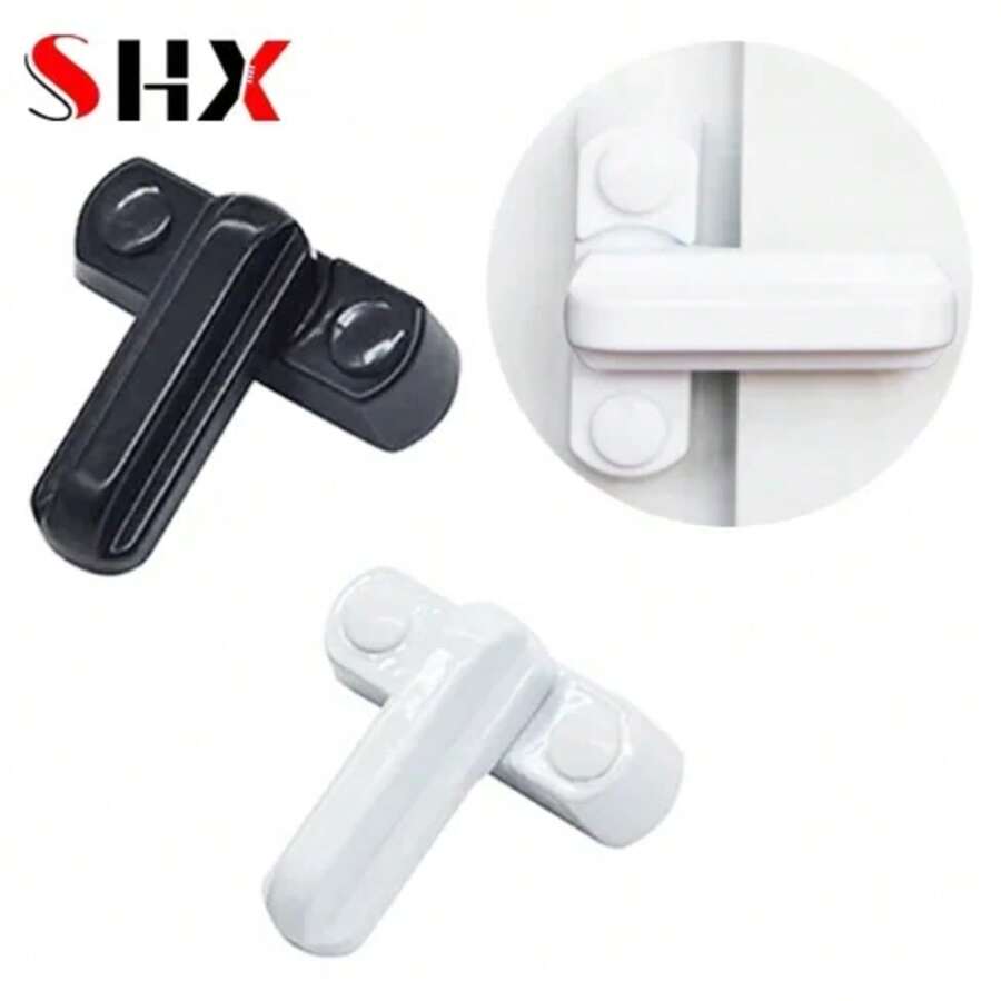 Plastic+Stainless Steel T-Lock Window Door Sash Lock Safety Lever ...