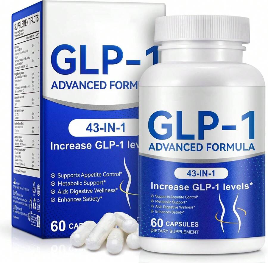 GLP-1 Supplement For Women & Men, Natural GLP-1 Support, 43 In 1 With ...