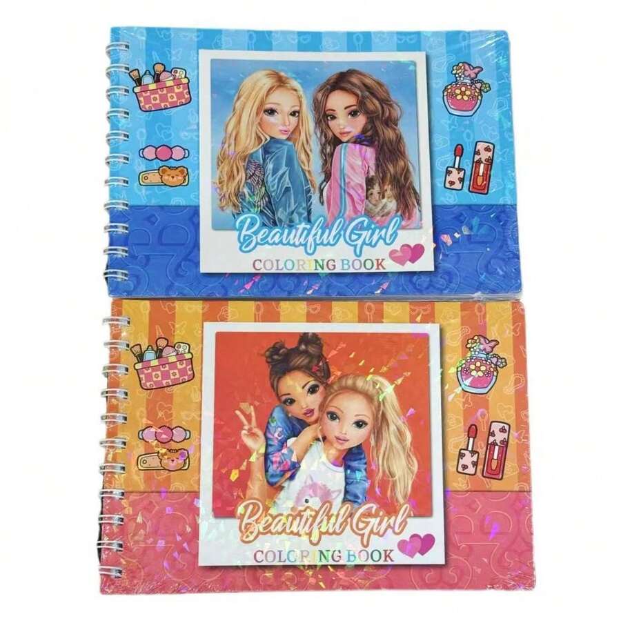 Beautiful Girl Coloring Book Kit Children's Coloring Book Kit 48 A5 ...