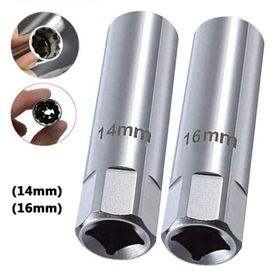 Plug Socket Wrench Adapter 14mm 16mm Install Replace Repair Kit Torque ...