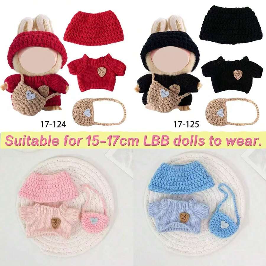 New 1-3 Generation 15-17cm LABUBU Pendant Casual Knitted Sweater Series ...