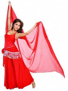 Pañuelo semicircular liviano de gasa para danza del vientre, vestuario ...