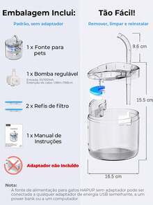 2L Gato Inteligente Fonte de água com Torneira Dispensador de água do ...