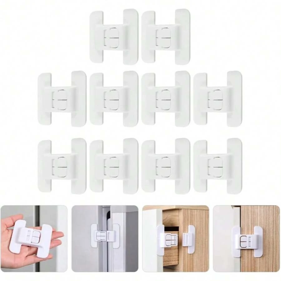 10PCS Baby Proofing Cabinet Locks, Child Refrigerator Locks, Self ...