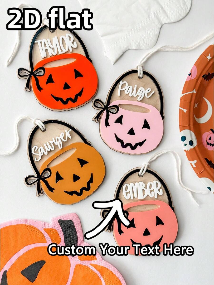 Halloween Basket Tags / Pumpkin Bucket Name Tags / Boo Basket Tags ...