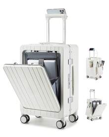 SOMAGO Front Opening Carry On Luggage Side Opening Double TSA Lock ...