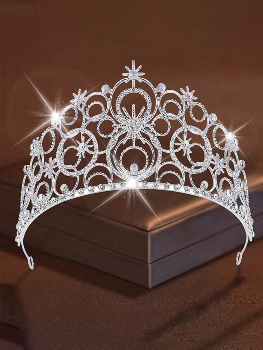 1pc Crystal Crown, Suitable For Women, Bridal Crystal Tiara, Royal ...