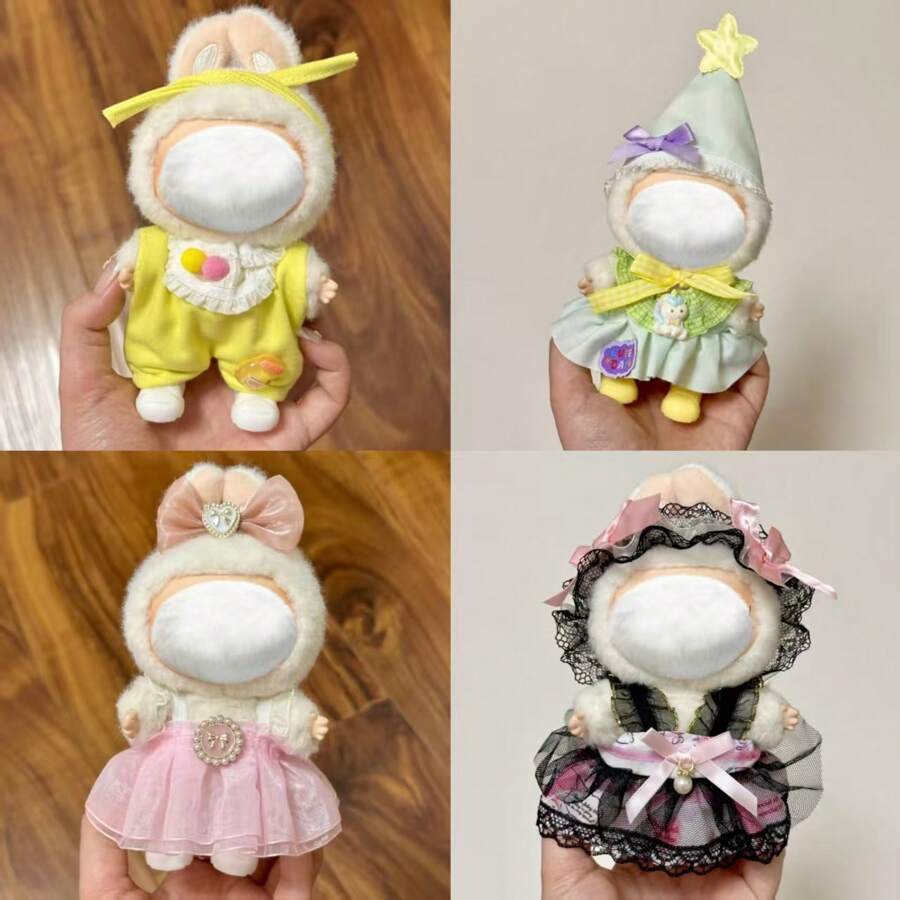 17cm LABUBU Doll Clothes Casual Versatile Fashion Outfit Set For Labubu ...