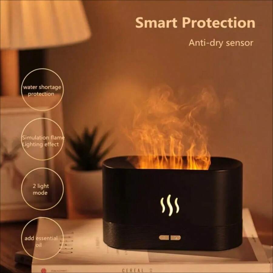 Flame Aromatherapy Machine, Humidifier, Black | aktuelle Trends ...