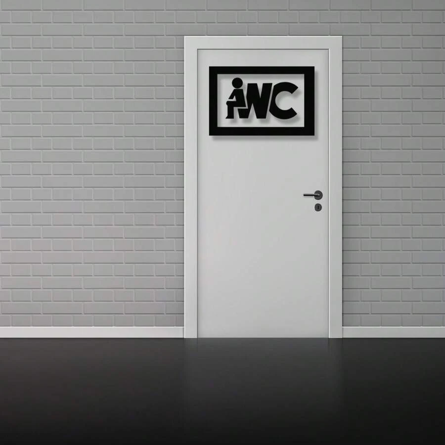 Toilet Signs Metal Wall Art Designs, Restroom And Bathroom Door Sign ...