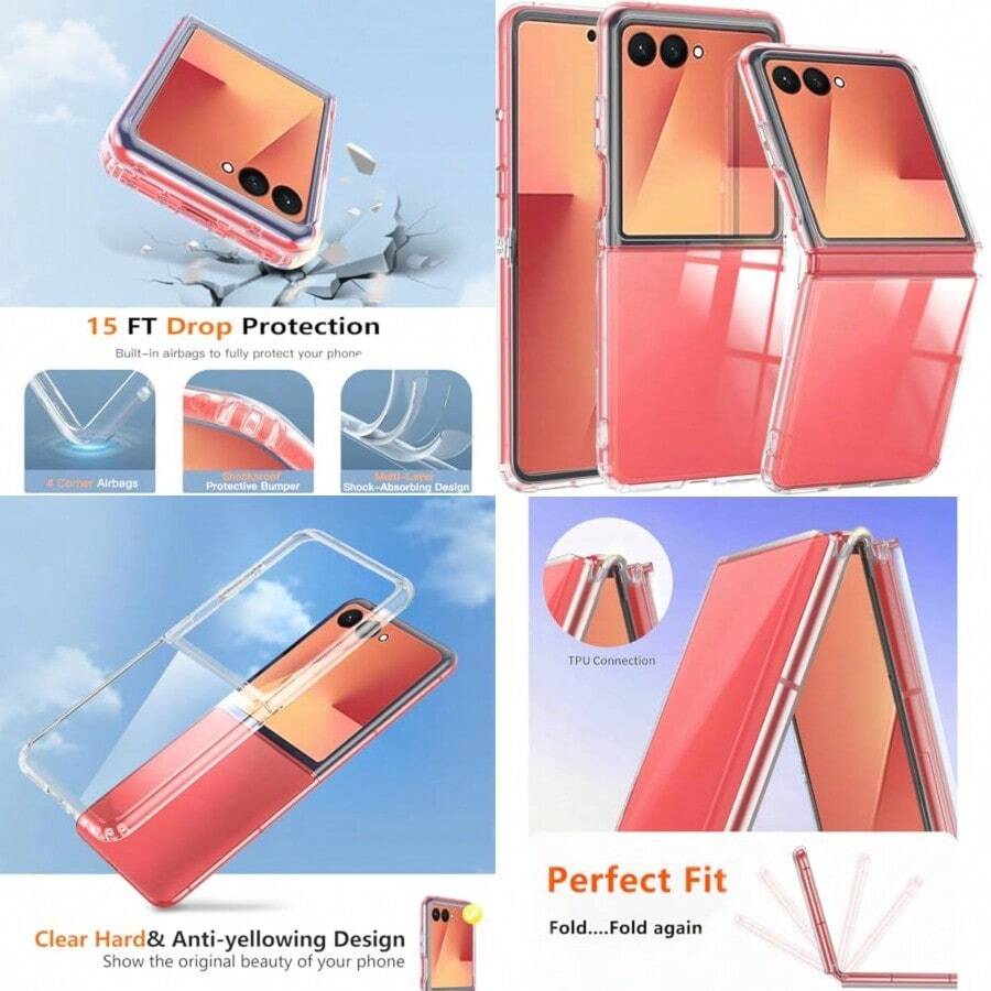 For Samsung Galaxy Z Flip 7 CaseClear Galaxy Z Flip7 Phone Case Ultra ...