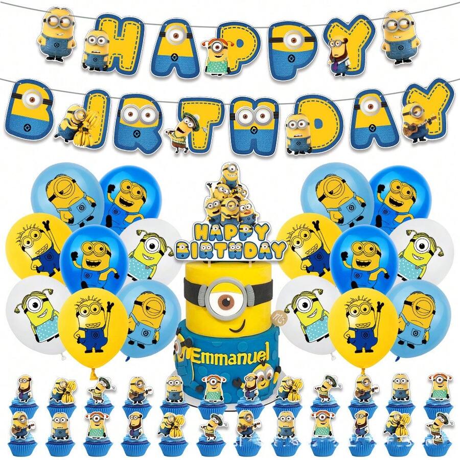 Minions Minions Birthday Party Decorations Set, Including Banner ...