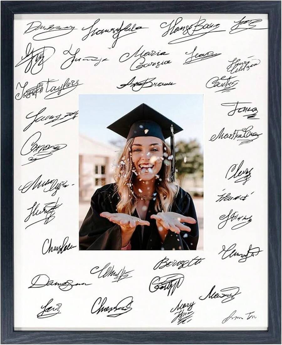 GraduatePro 12x16 Signature Picture Frame Board 5x7 Photo With Signable ...