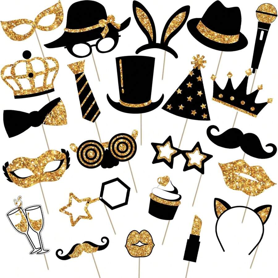 24 Pieces Funny Photo Booth Props For Birthday Weddings Graduation ...