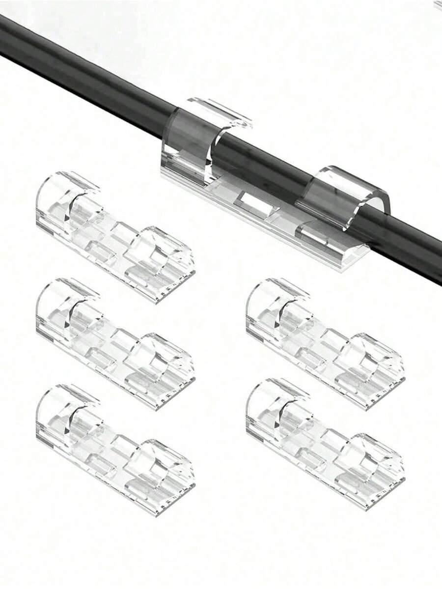 20/40pcs Transparent Wire Fixing Clip Without Punching,Self Adhesive ...
