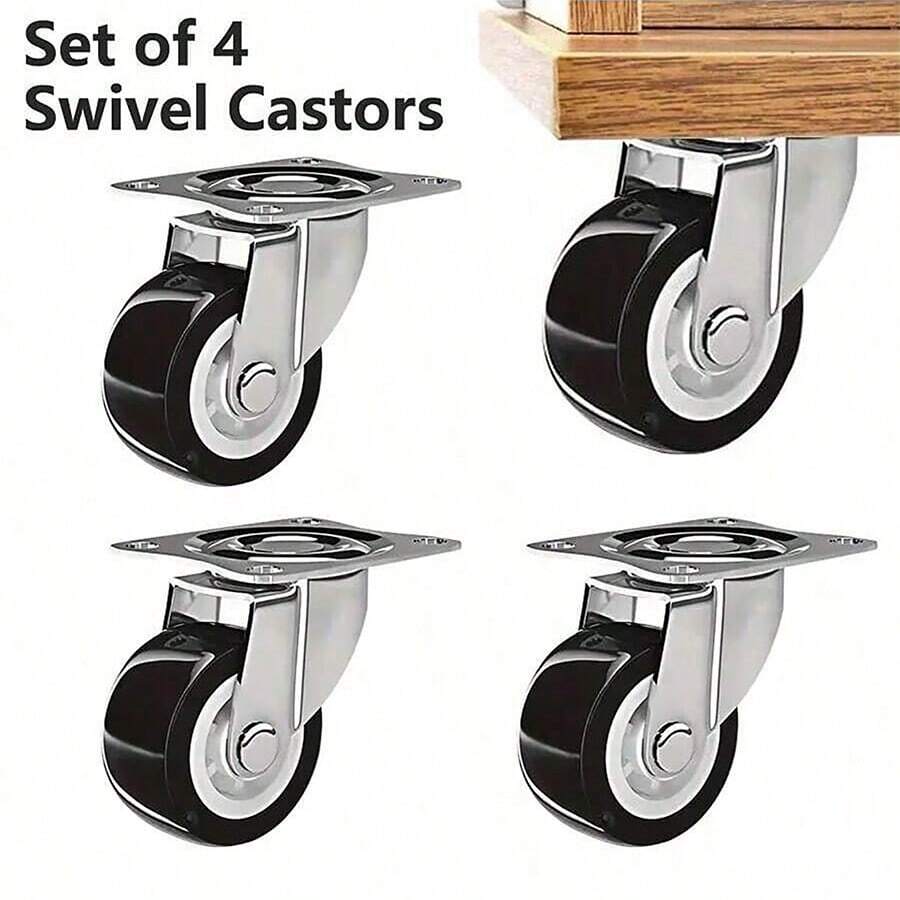 2/4pcs 1.25"/2" Heavy Duty Caster Wheels, Swivel Caster Wheels ...