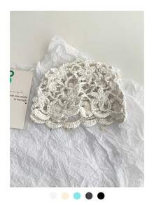 Unique 3D Floral Lace Slouchy Beanie, Hollow Out Breathable Knit Cap ...