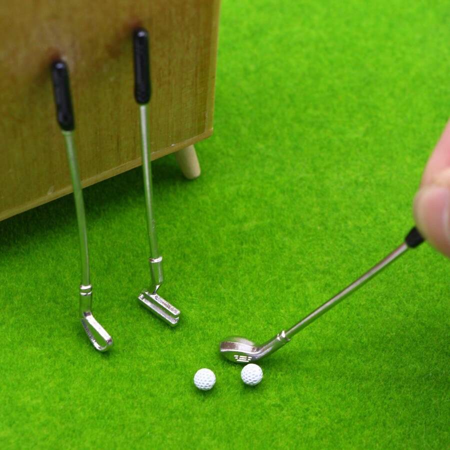 Dollhouse Mini Golf Club Model, BJD Miniature Food Court Scene Prop ...