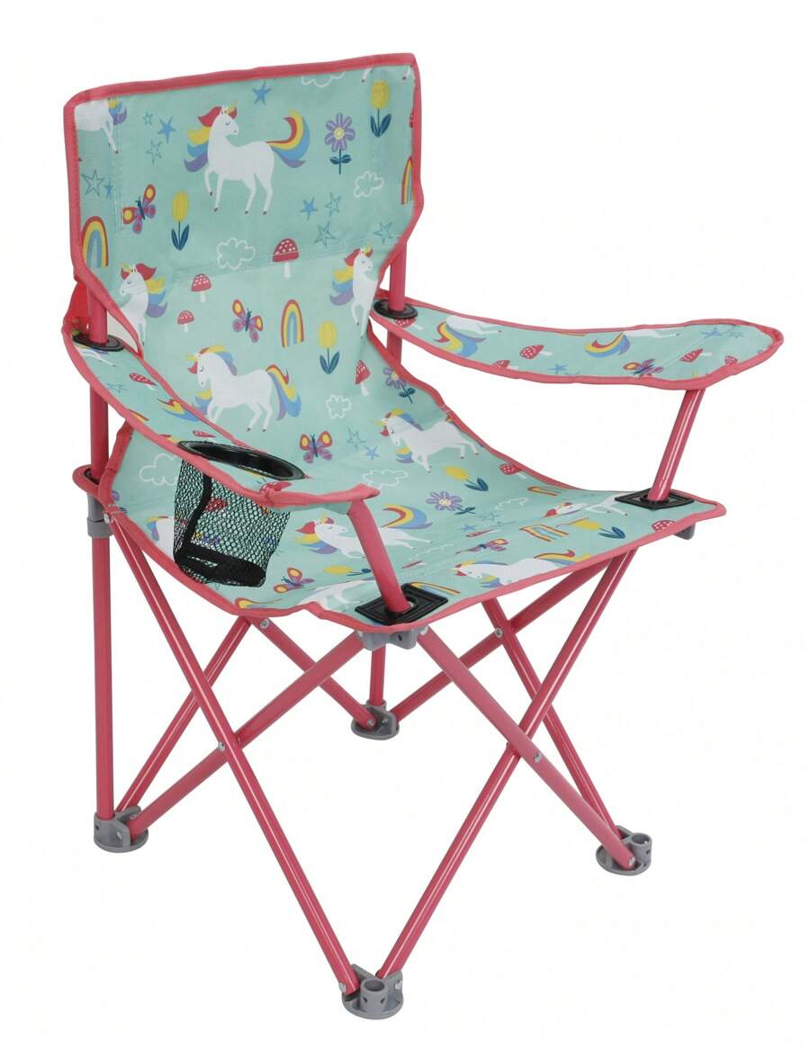 Crckt Kids Folding Camp Chair With Safety Lock (125lb Capacity) Unicorn ...