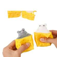 1pc 2025 New Squeeze Stress Relief Cheese Mouse Cup, Squeezy Squishy ...