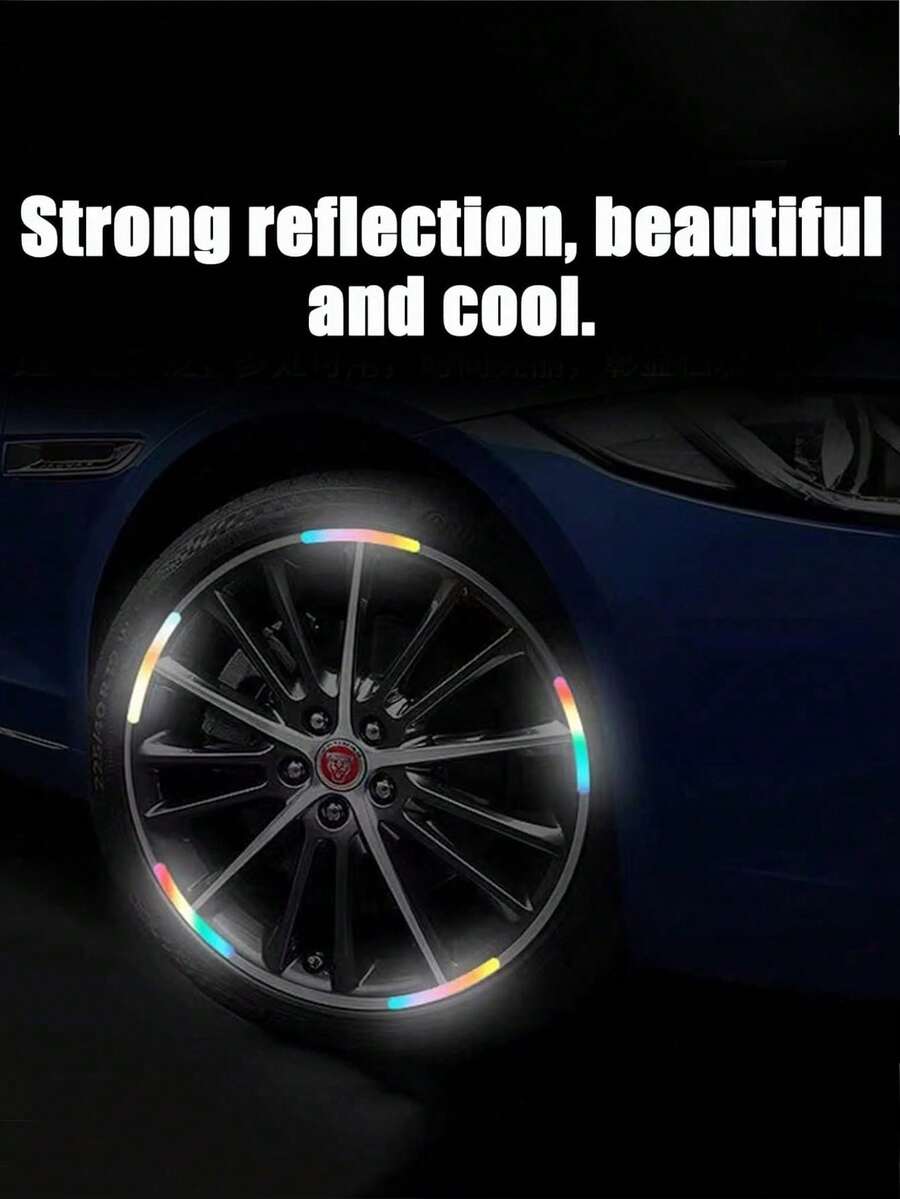 20pcs Reflective Wheel Decoration Stripe Stickers, Night Safety Warning ...