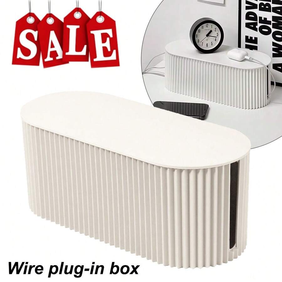 Cable Tidy Box, Hide & Conceal Extension Blocks, Desk Cable Management ...