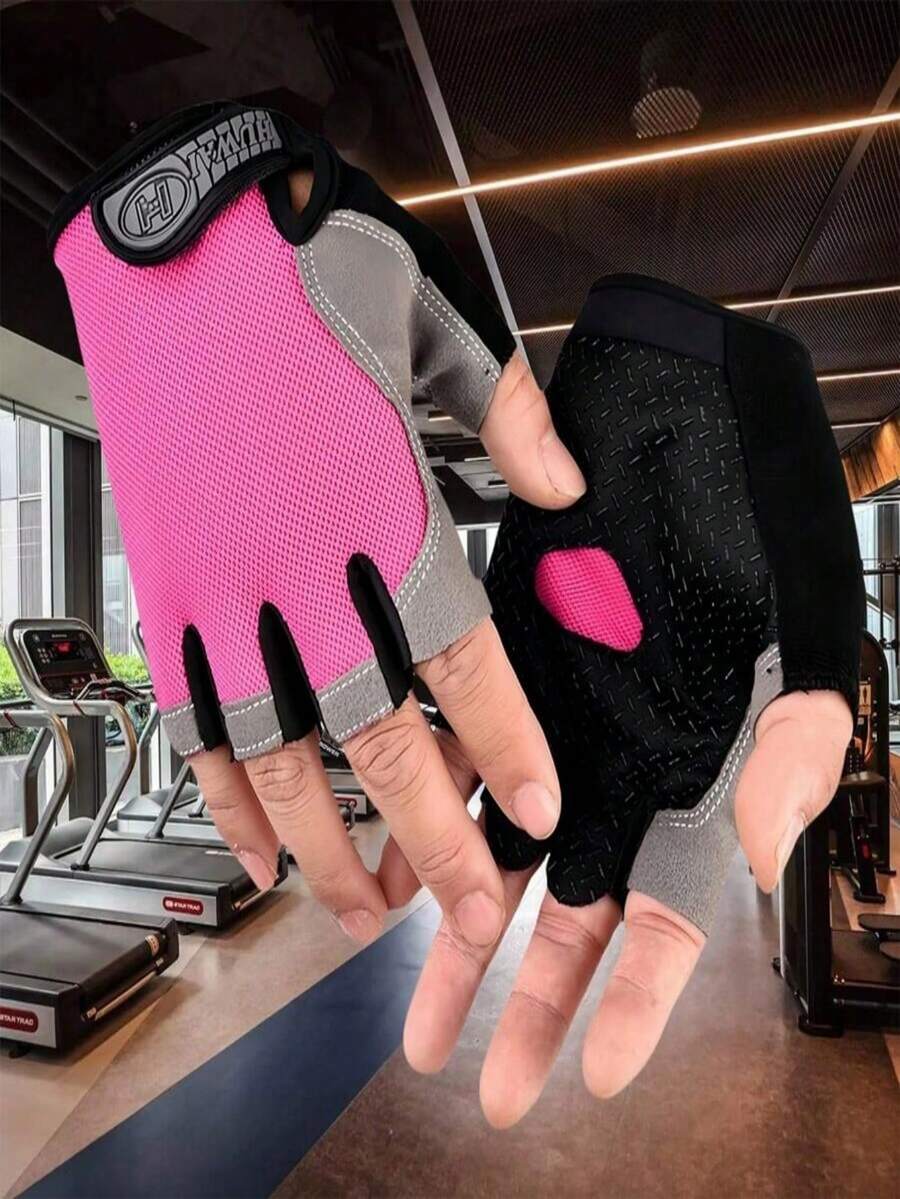 1 Pair Of Unisex Fitness Gloves – Ideal For Indoor And Outdoor Workouts | Summer Half-Finger ...