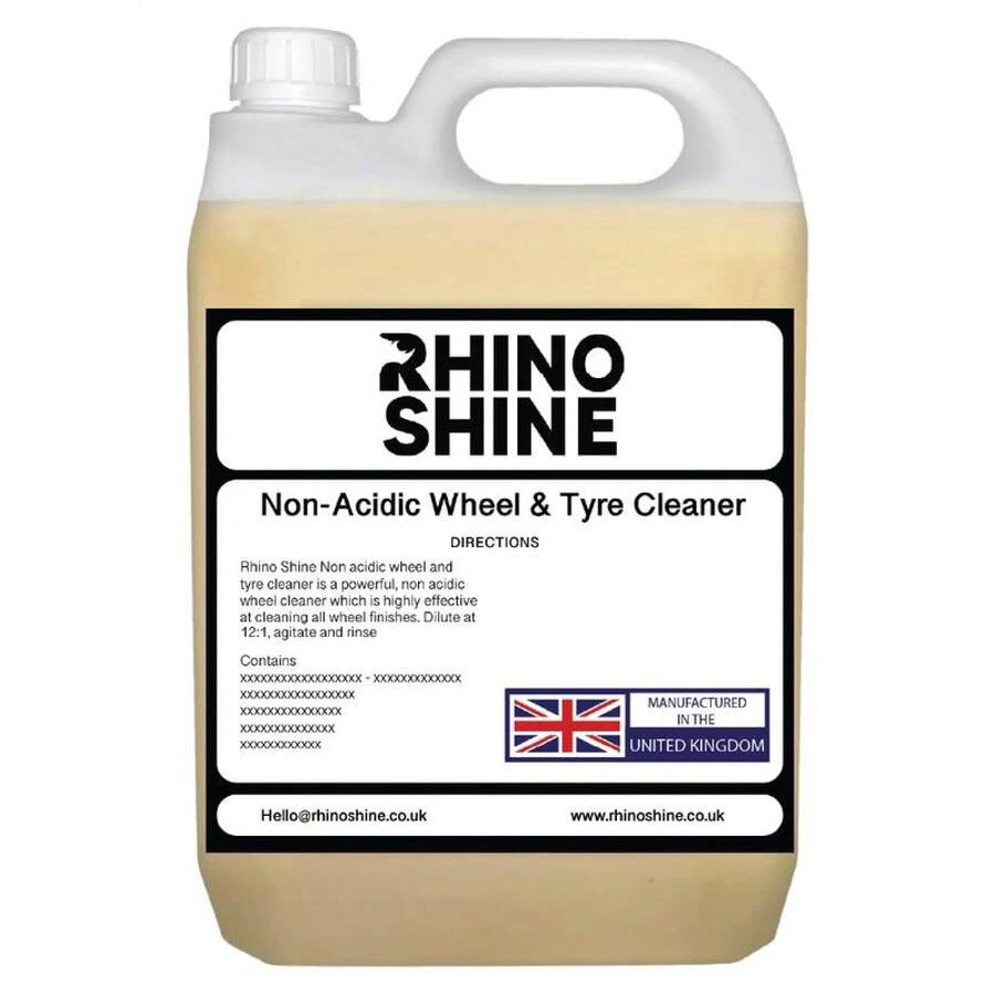 Rhino Shine Non Acidic Wheel Cleaner 5L - Powerful Formula Professional ...