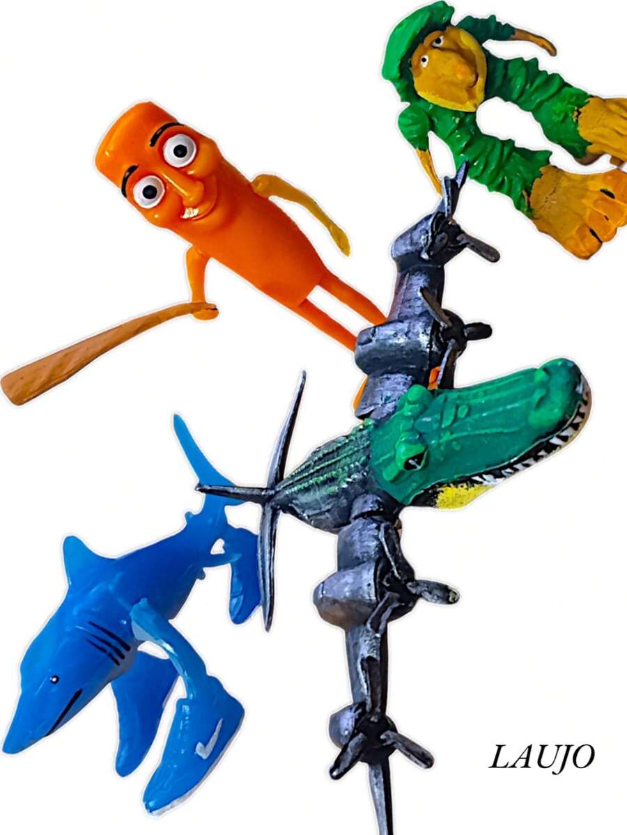 4 Medium Figures Brainrot Italian Meme Tralalero Tralala With LED Light ...