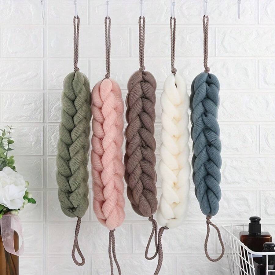 1pc Japanese Style Solid Color Stretchable Exfoliating Bath Sponge ...