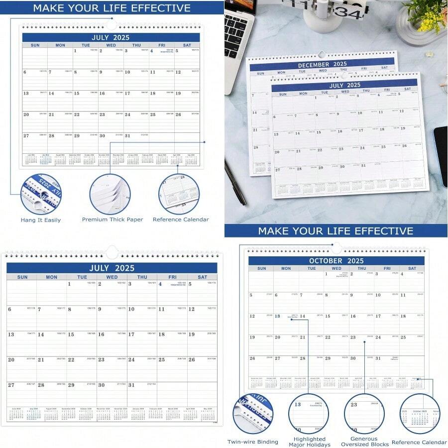 20252026 Calendar 20252026 Wall Calendar From Jul. 2025 Dec.2026 Wall ...