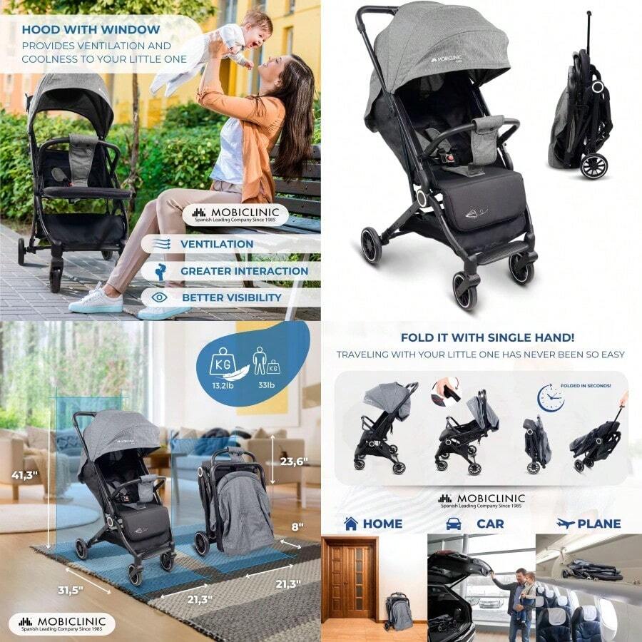 Baby Pushchair Stroller Cabin Ultracompact Travel Stoller Foldable And ...