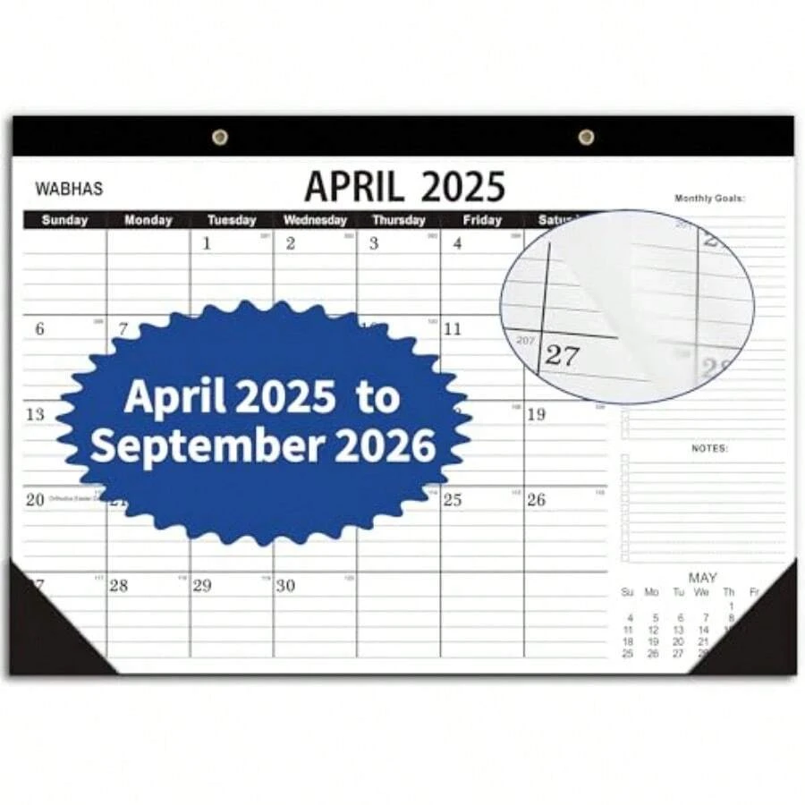 Desk Calendar 20252026April 2025 To September 2026Calendar 20252026 18 ...