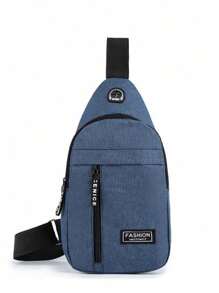 Men's Diagonal Shoulder Messenger Bag, Chest Bag For Travel, Outdoor ...