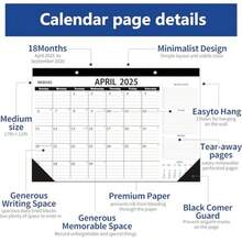 Desk Calendar 20252026April 2025 To September 2026Calendar 20252026 18 ...