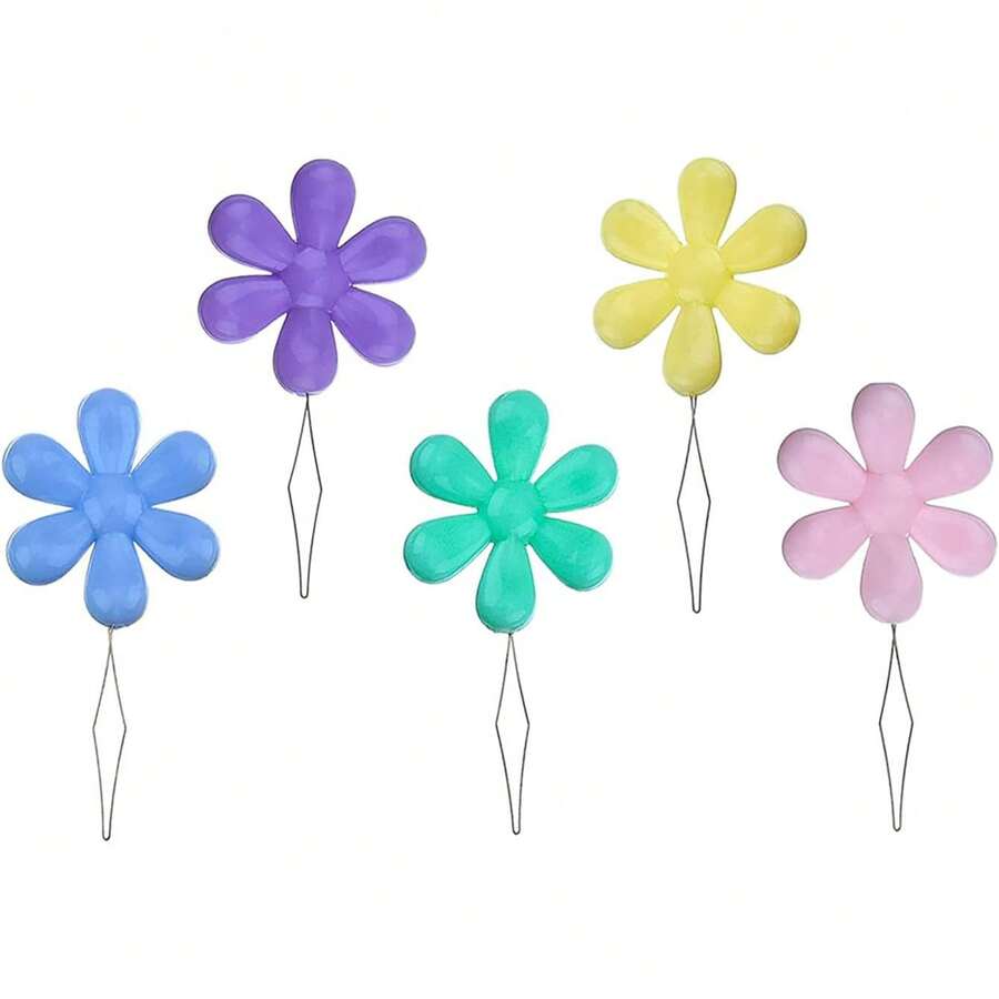 BEADNOVA Embroidery Needle Threader 5pcs Plastic Flower Sewing Needle ...