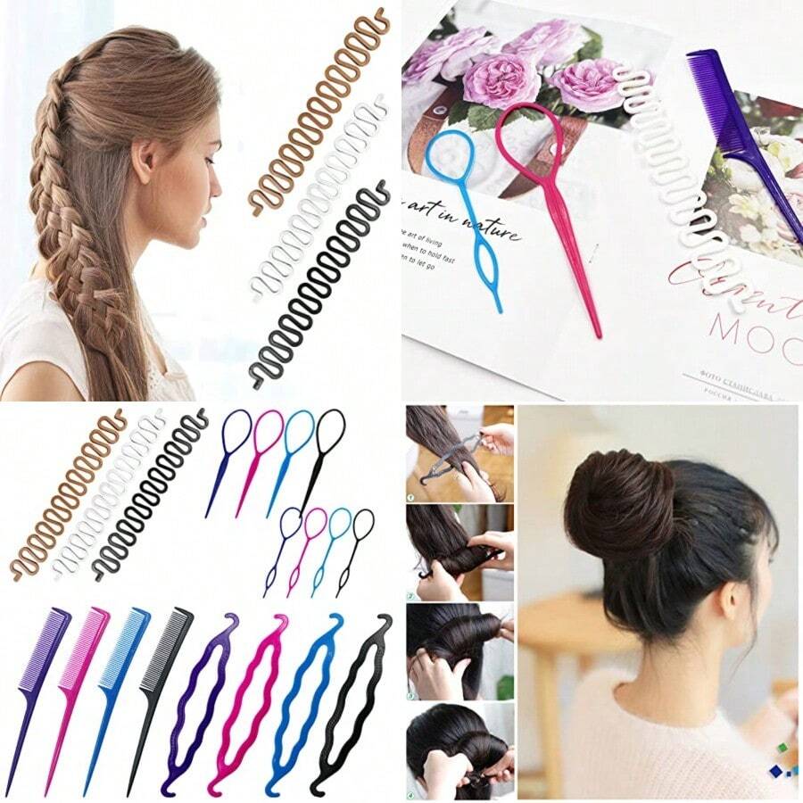 19 Piece Hair Braiding Tools Set Hair Braiding Tool Kit DIY Hair ...