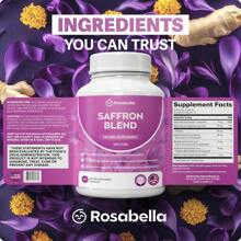 Rosabella Saffron Blend Supplement for Men & Women - Azafrán, B6 ...